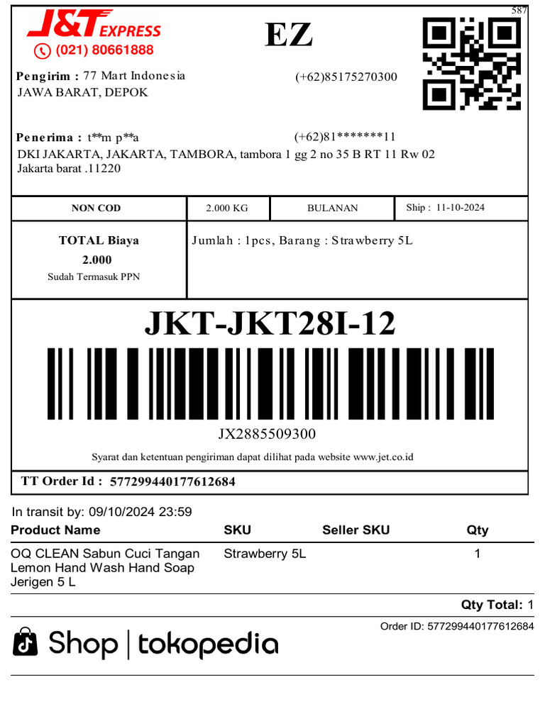 Shipping Invoice for Strawberry 5L | PDF