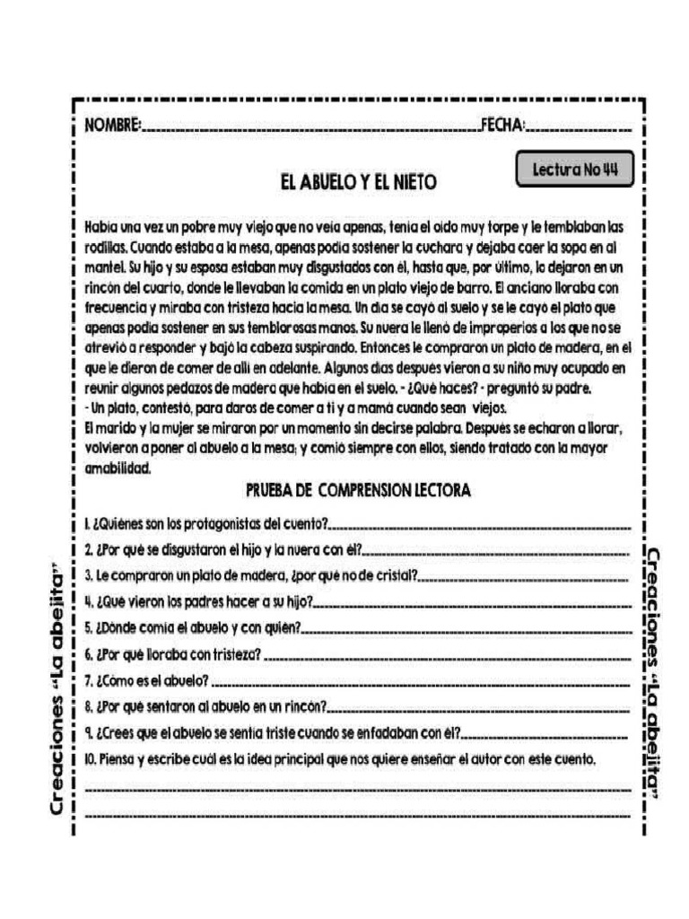 Lectura Comprensiva 6° | PDF