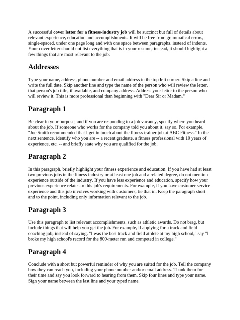 How To Write A Cover Letter | PDF | Paragraph