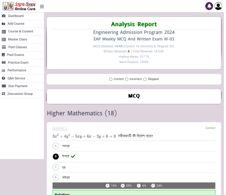 EAP 2024 Exam Analysis Report | PDF