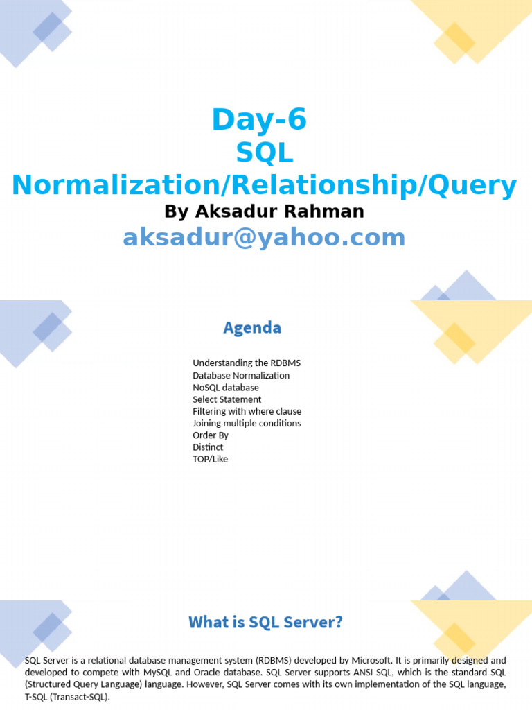 2024 02 12T16!59!54.080Z SQL Normalization Relationship Query | PDF ...