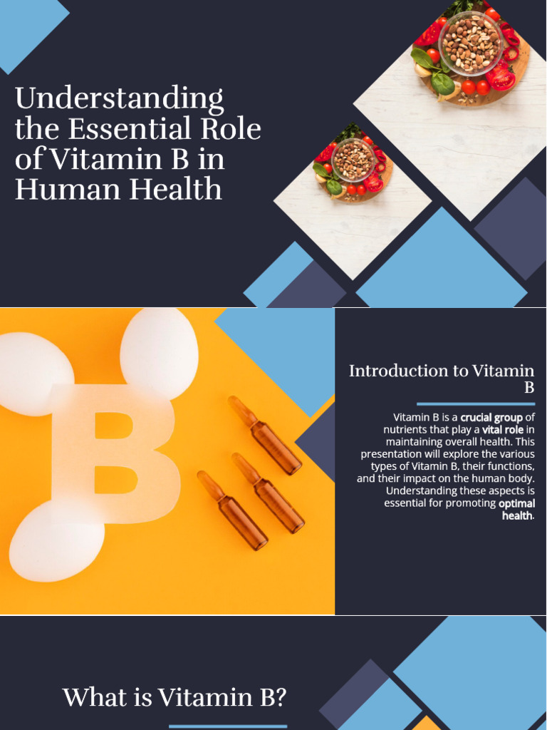 Essential Role of Vitamin B in Health | PDF | Vitamin | Metabolism