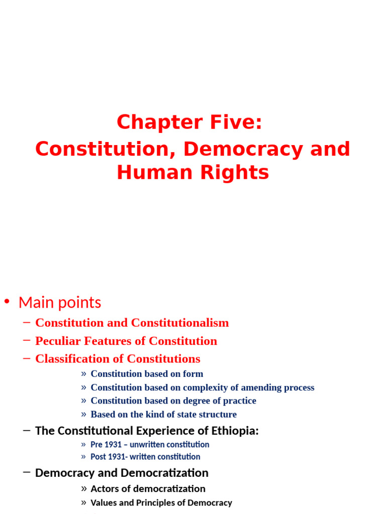 Constitution, Democracy, and Human Rights | PDF | Constitution | Human ...