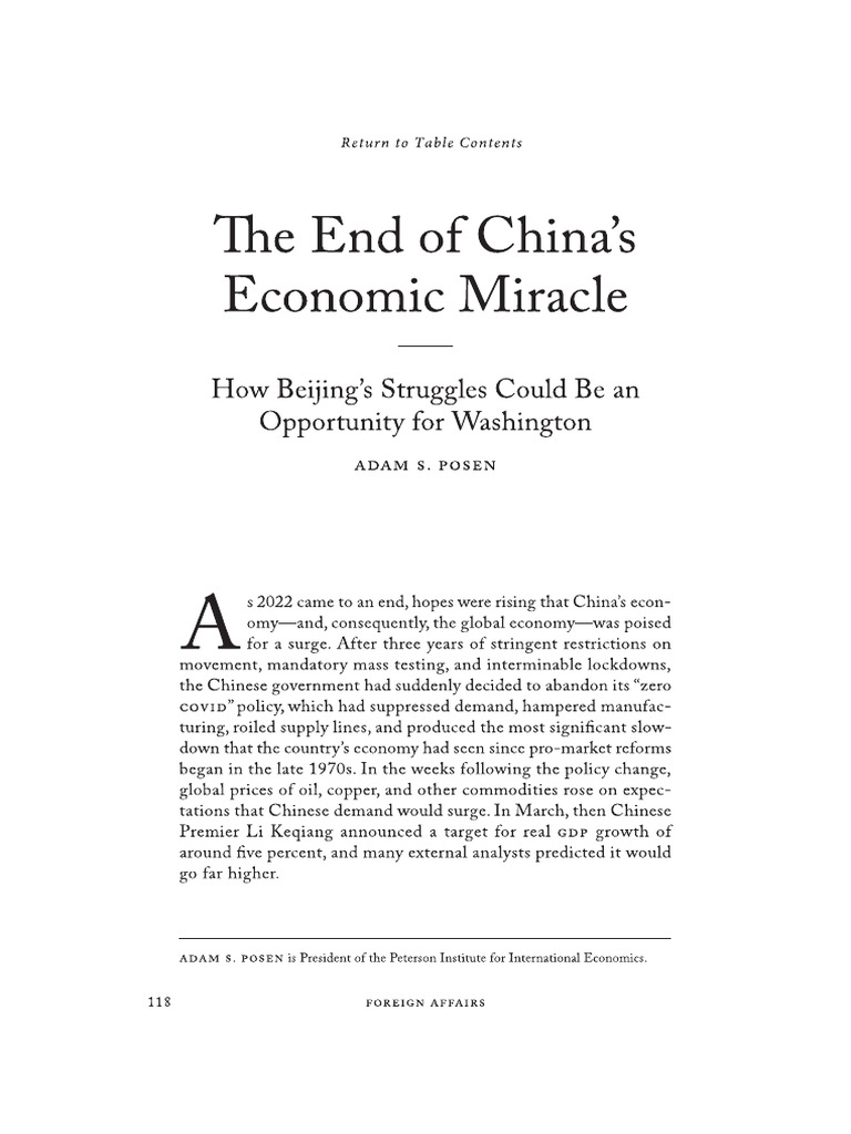 04 The End of China's Economic Miracle | PDF