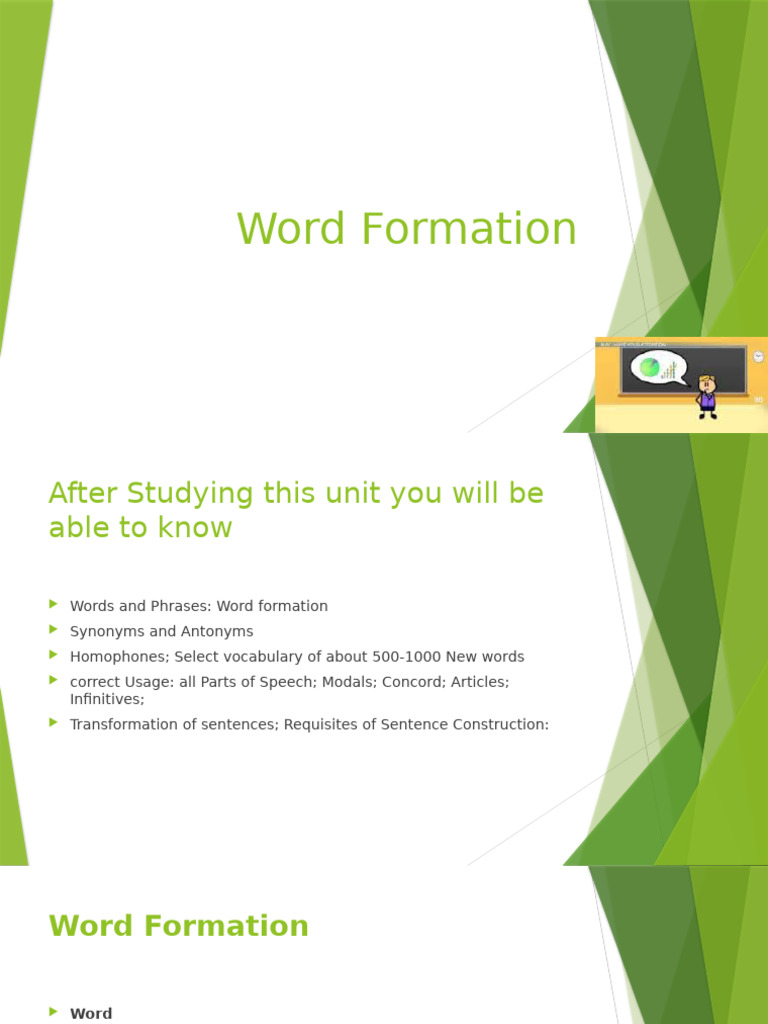 wordformation | PDF | Adverb | Part Of Speech