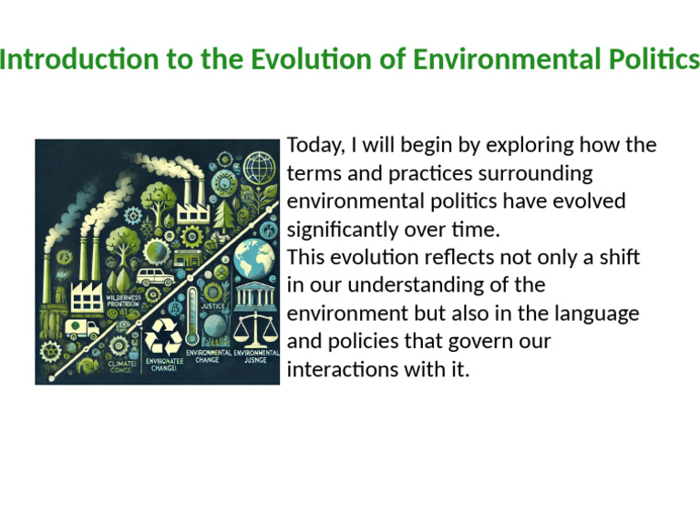 Evolution of Environmental Politics | PDF