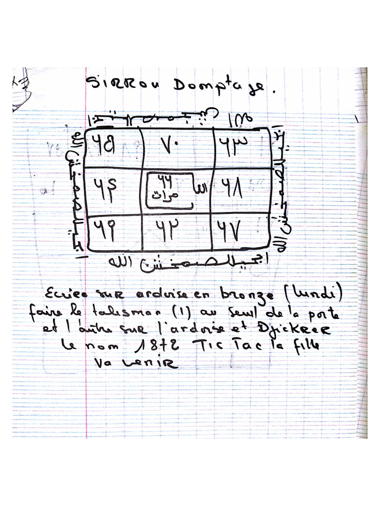 Sirrou Domptage Tic Tac | PDF