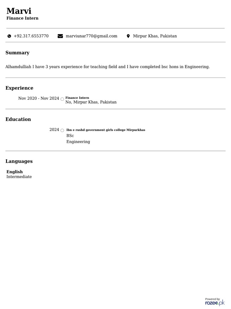Marvi-CV (3) | PDF Marvi-CV (3) | PDF