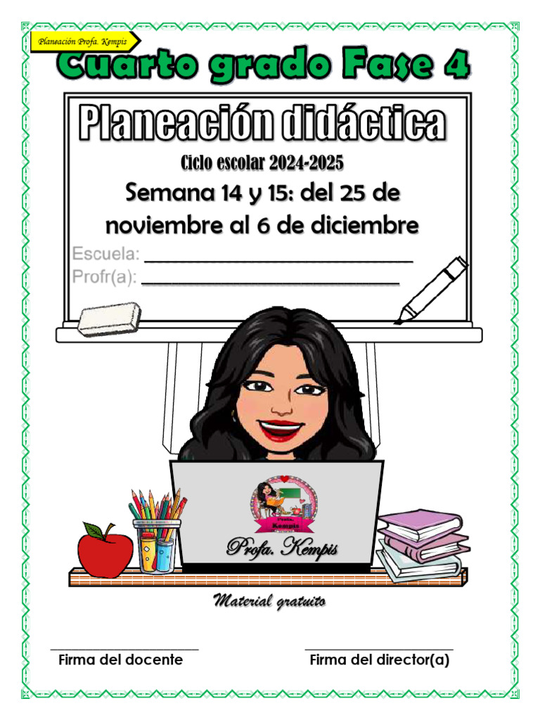 4° S14 y 15 Planeación Profa Kempis | PDF | Agua | Sustentabilidad