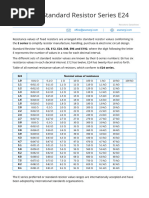 Resistor E Series - E3, E6, E12, E24, E48, E96 Tables | PDF | Scientific Observation | Design