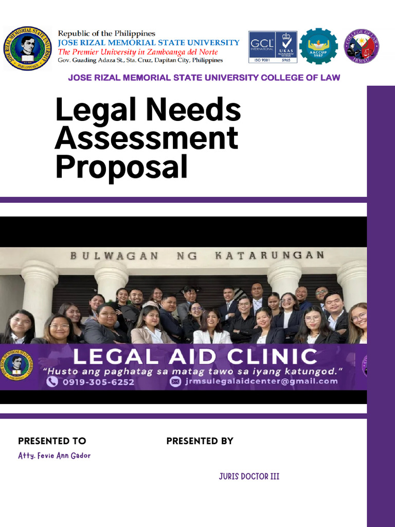 Legal Assessment Proposal JD III | PDF | Needs Assessment | Justice