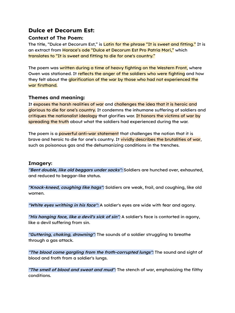 English Poetry Notes- | PDF | Poetry