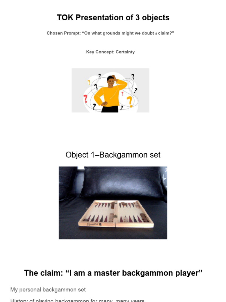 TOK 3 Objects | PDF | Self-Improvement
