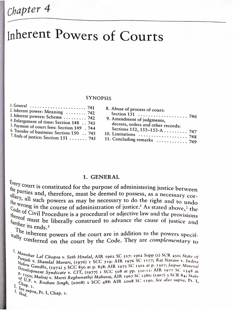 Inherent Powers of Court | PDF