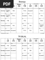 Timetable AlRowad International Schools, KSA, Riyadh 3 | PDF