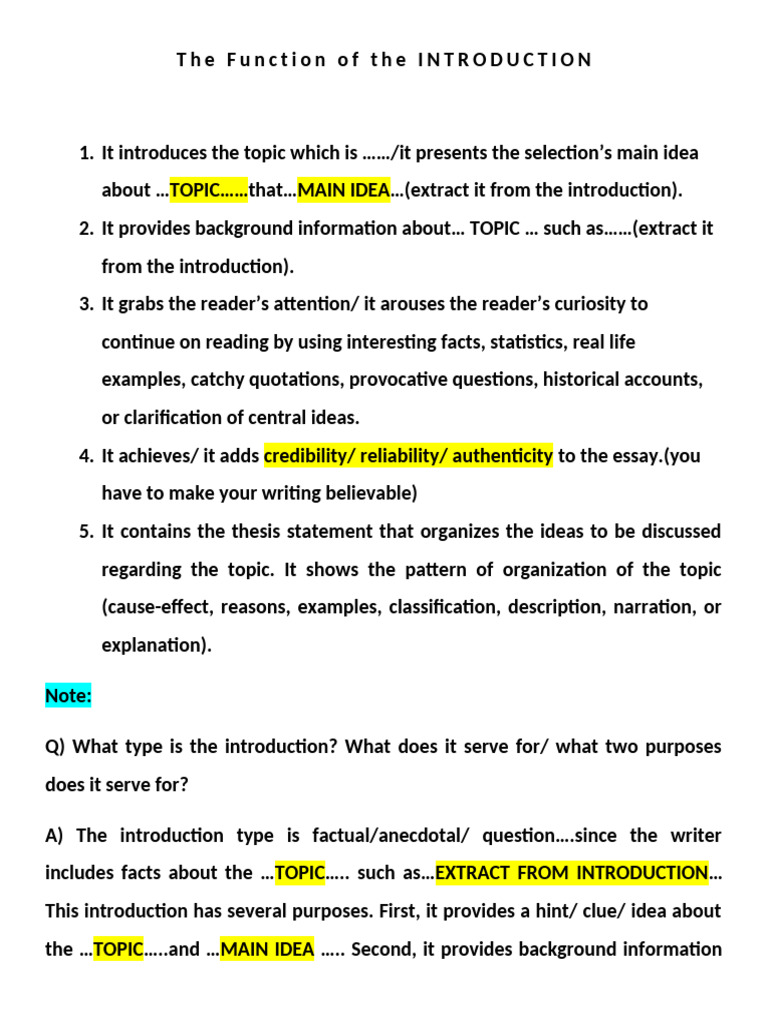 Functions of an Effective Introduction | PDF | Climate Change | Climate ...