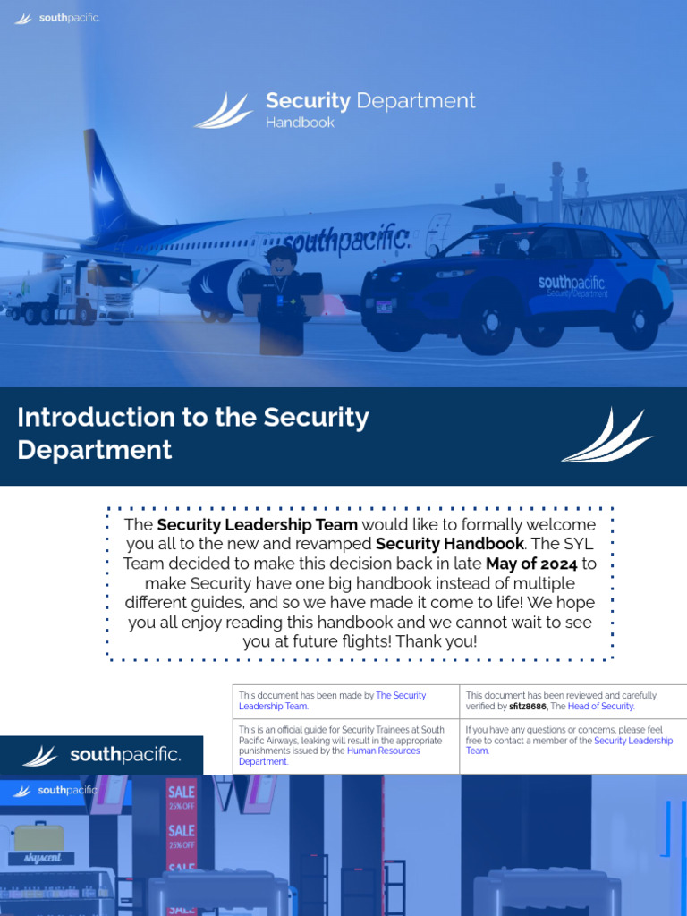 Security Department Handbook | PDF | Bus | Airport