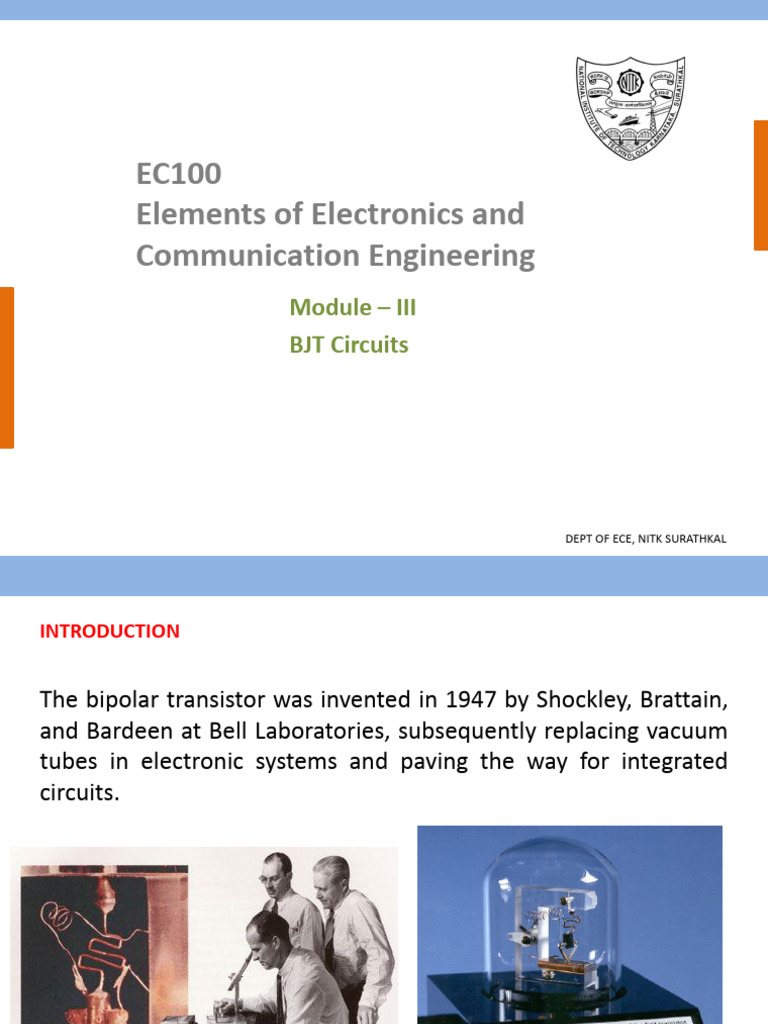 Module 3 BJT - Part 1 - Final | PDF | Bipolar Junction Transistor | Semiconductors