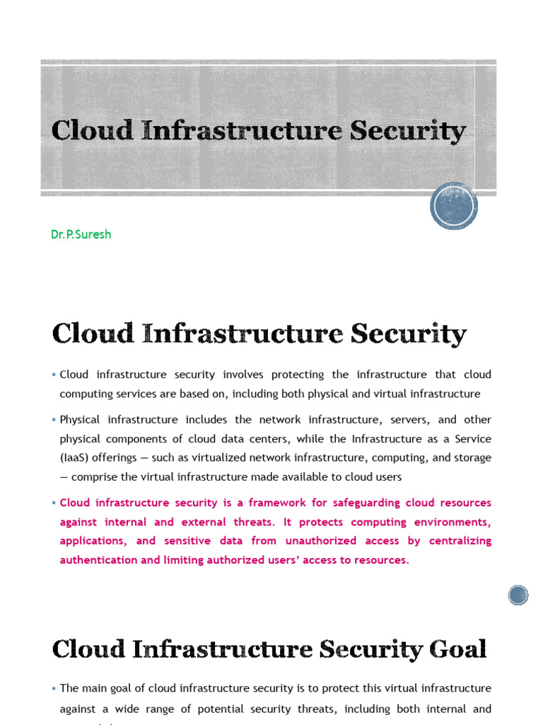 9-Infrastructure Security-01-10-2024 | PDF | Cloud Computing | Security