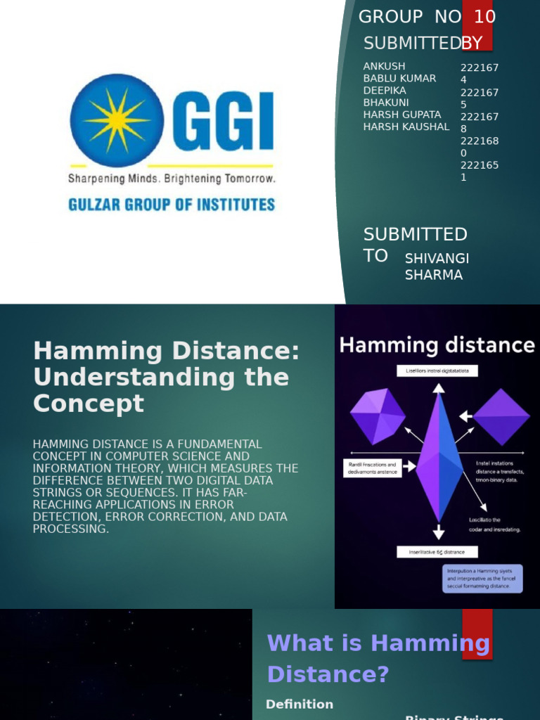 Hamming Distance Ppt2 Pdf Code Error Detection And Correction