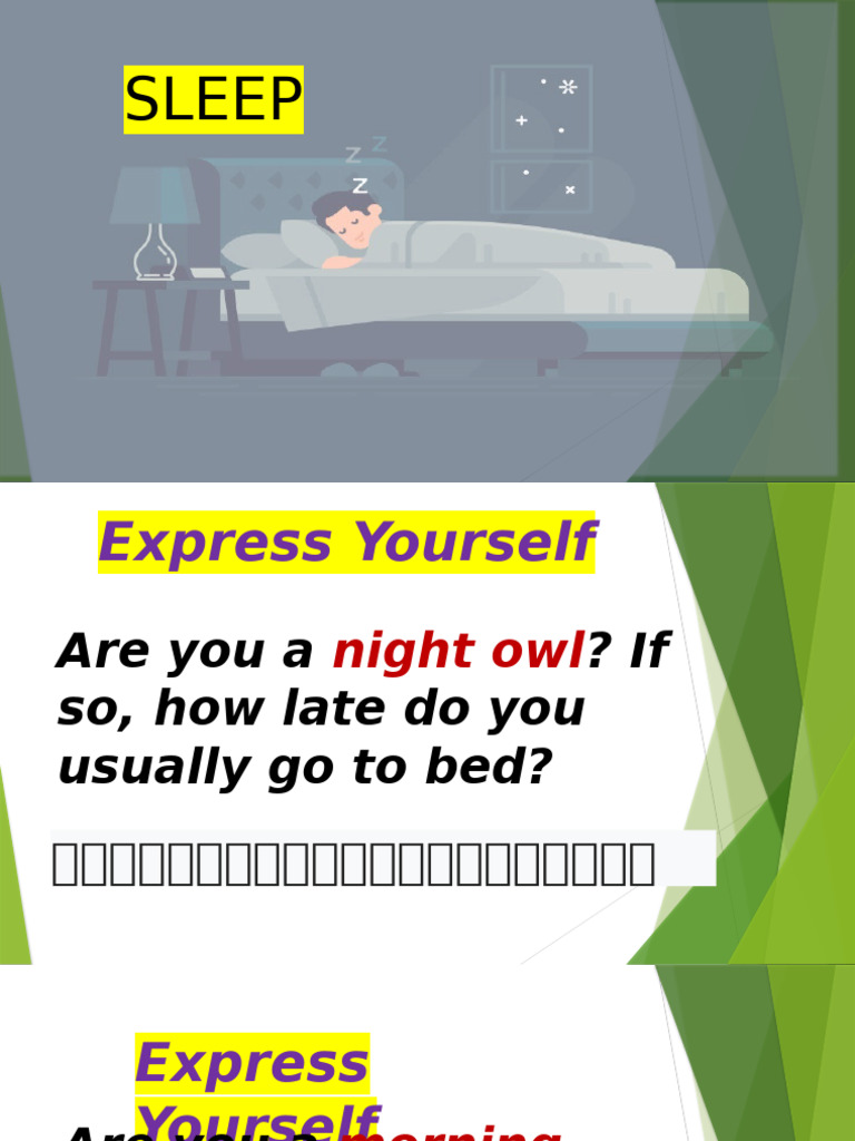 Lesson 4 Sleep | PDF