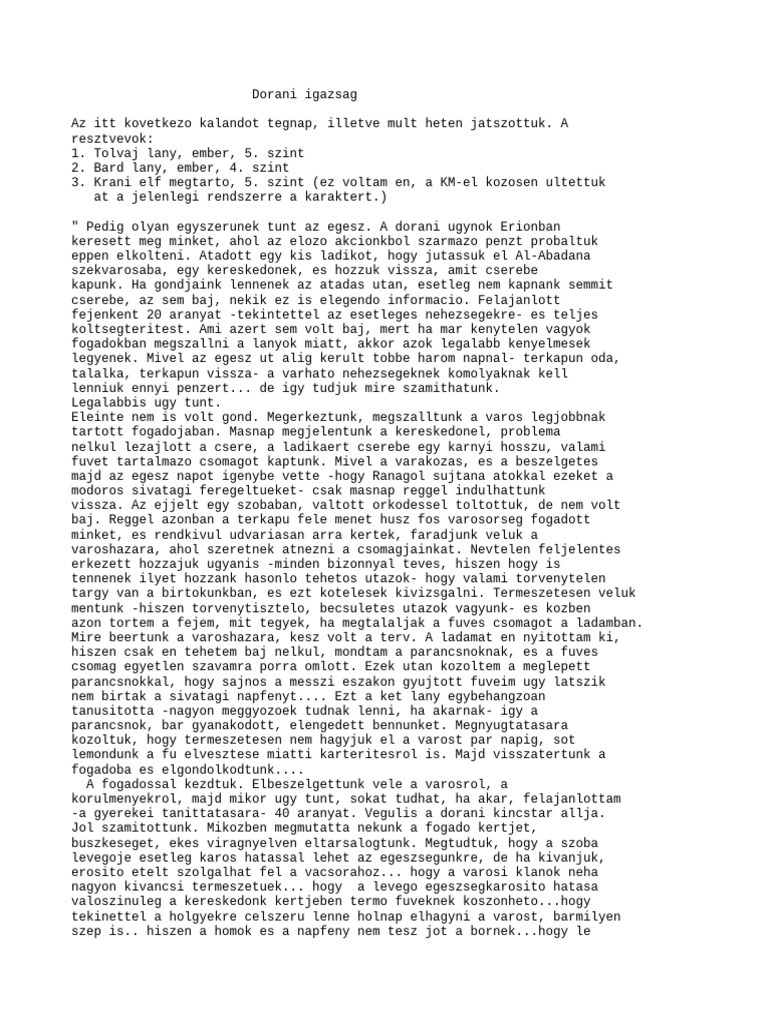 Dorani Igazsag | PDF