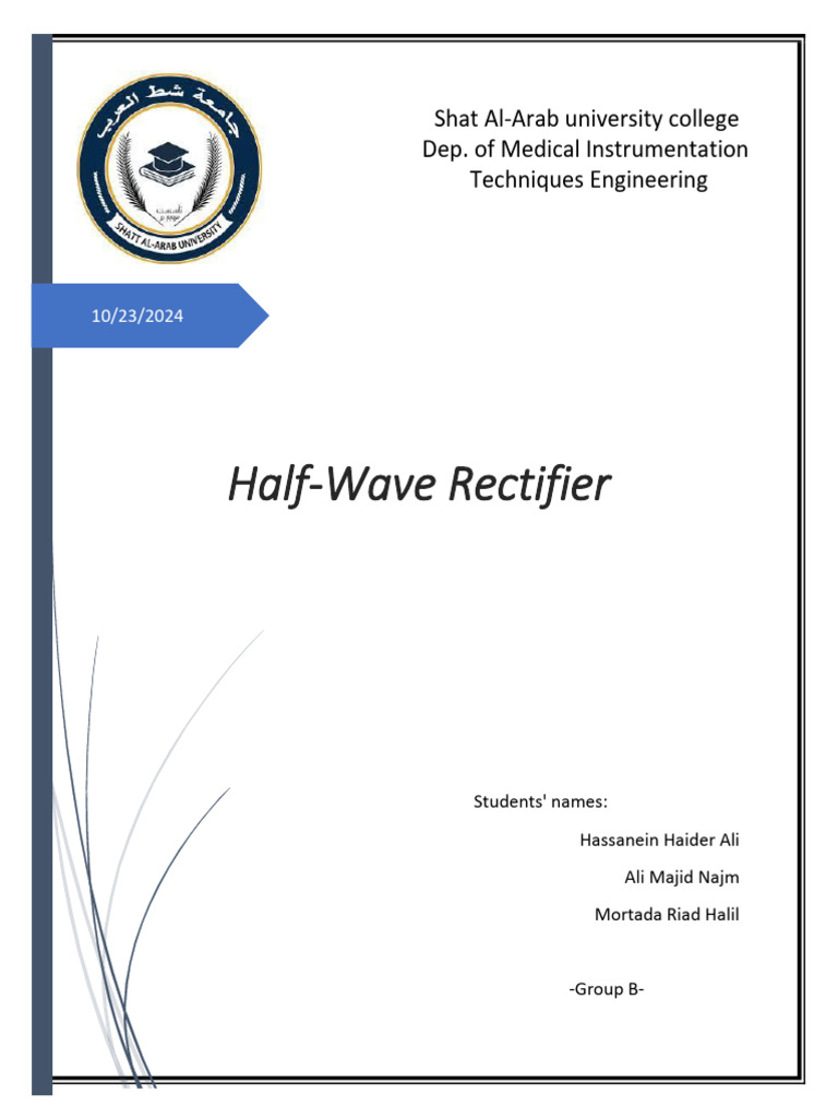 Half Wave Rectifier Project | PDF | Rectifier | Direct Current