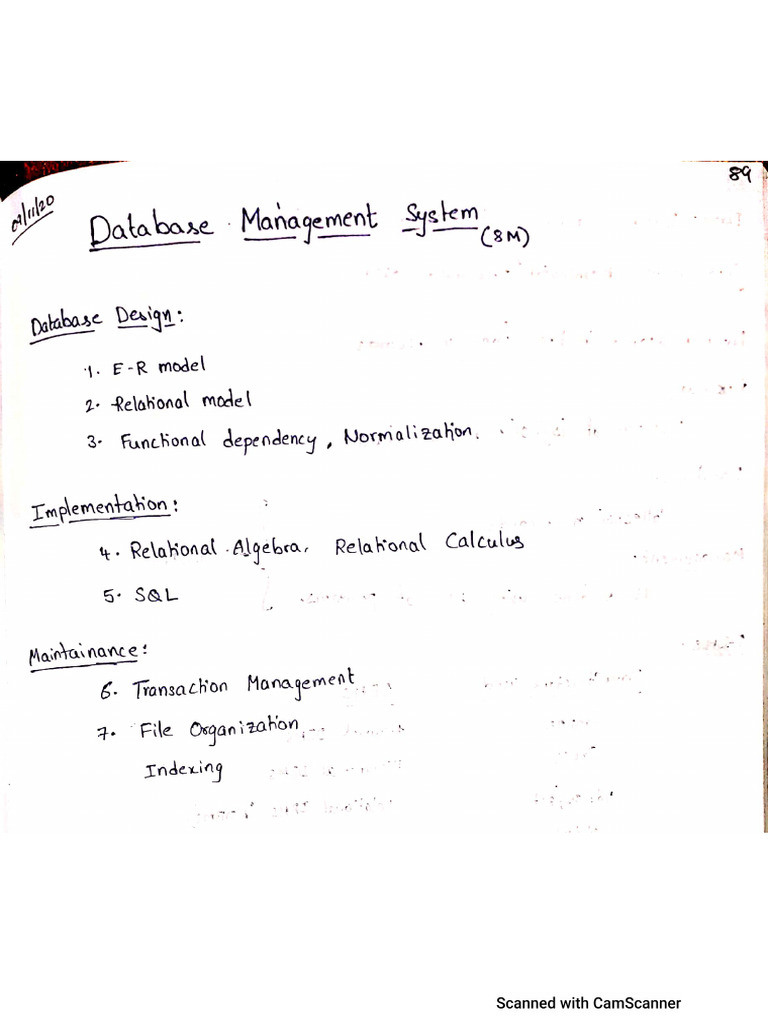 Dbms Notes | PDF