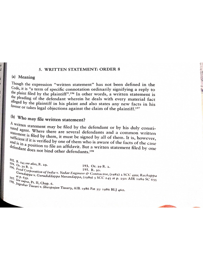 Written Statement | PDF