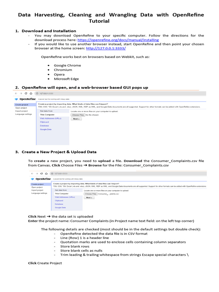 11data Harvesting Cleaning Wrangling Data With OpenRefine Tutorial | PDF | Software | Computing