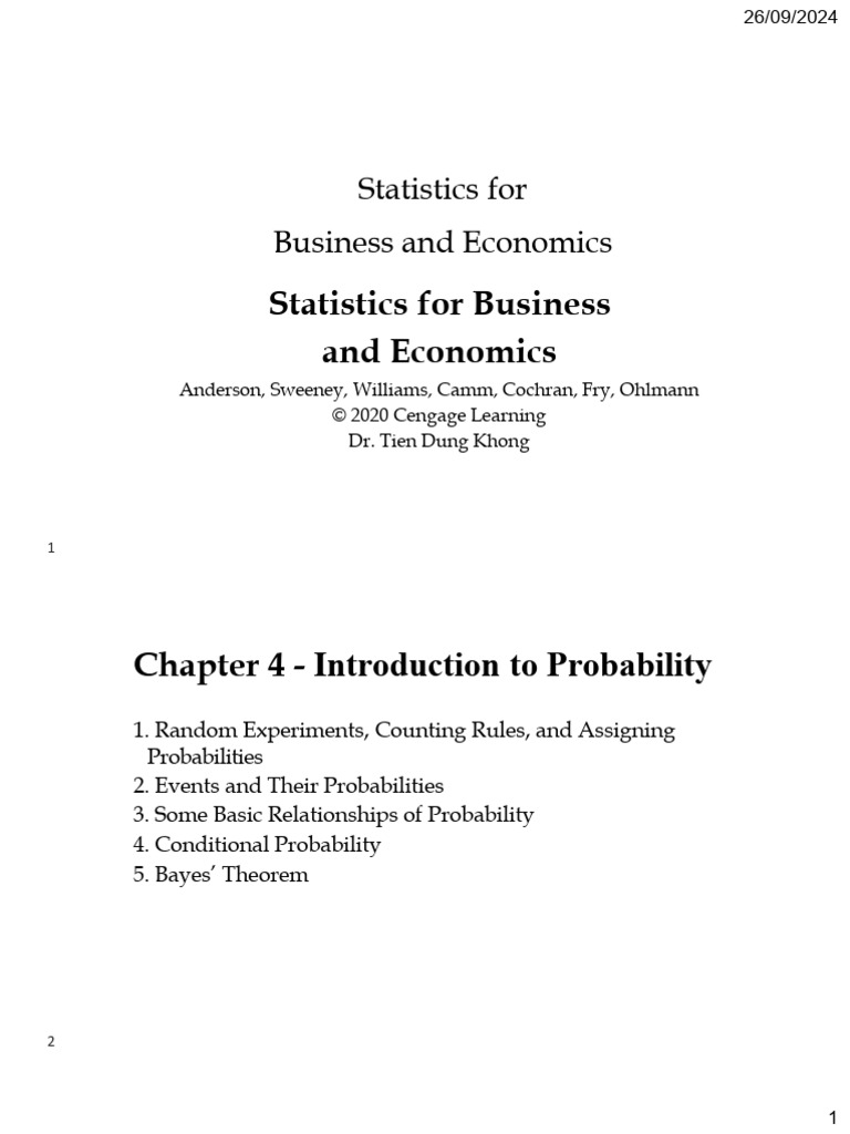 Probability & Sampling in Business | PDF | Sampling (Statistics) | Standard Error