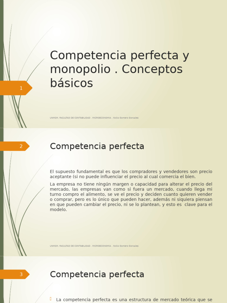 13-14 Competencia perfecta y monopolio | PDF | Mercado (economía) | Monopolio