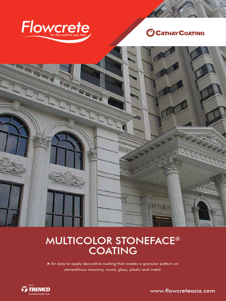 Multicolor Stoneface® Coating Overview | PDF | Paint | Coating