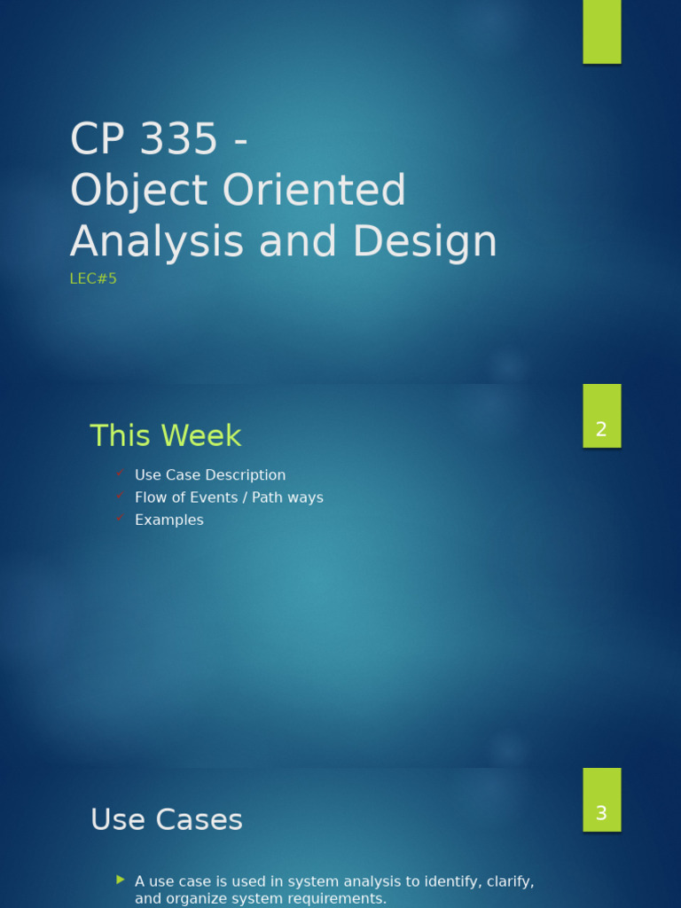 Lec#5 - OOAD | PDF | Use Case | Automated Teller Machine