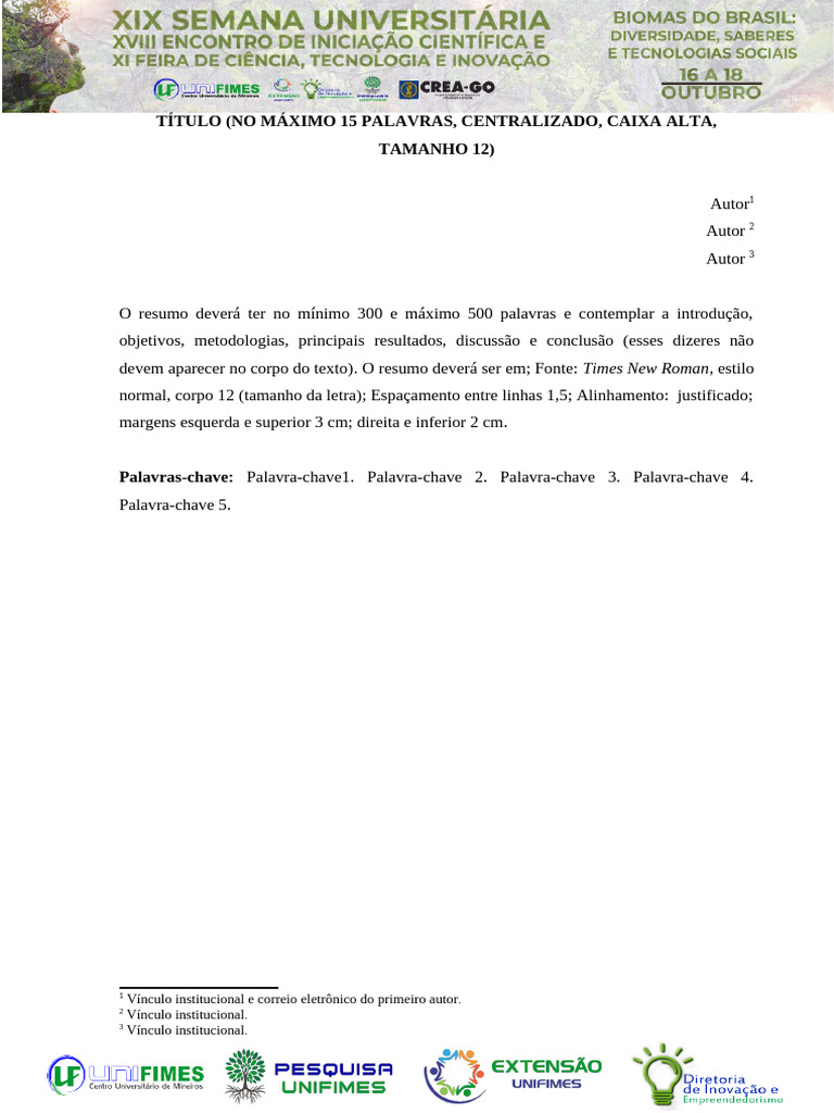 Template RESUMO SIMPLES 2 | PDF