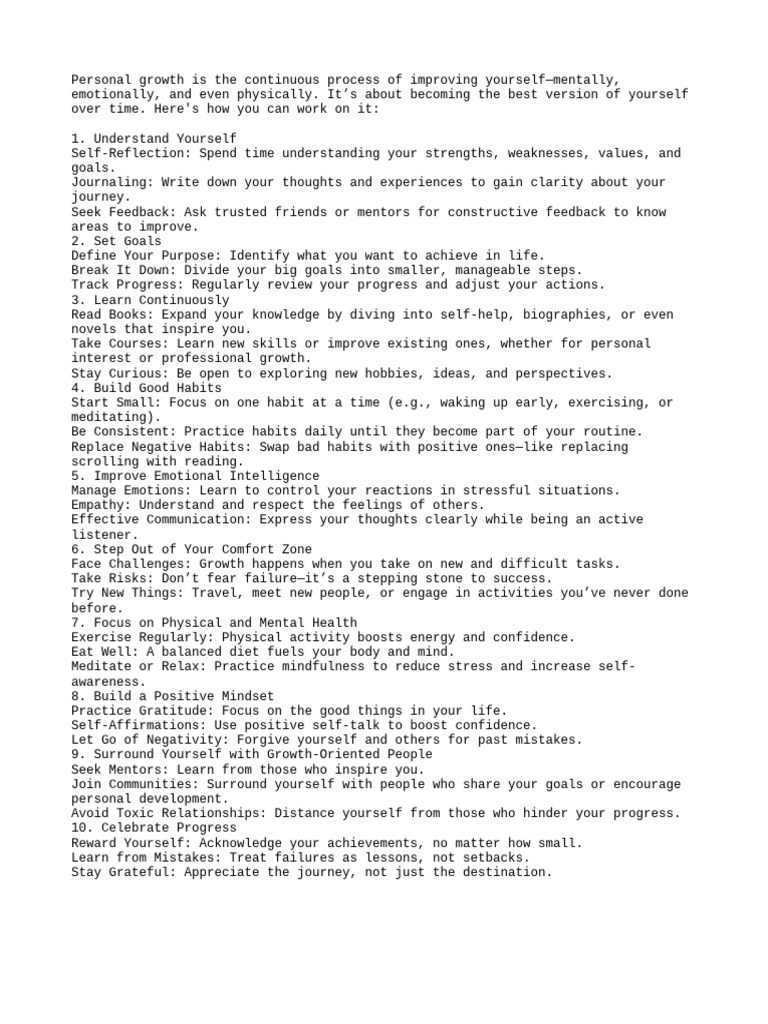 Personal_Growth | PDF | Learning | Personal Development