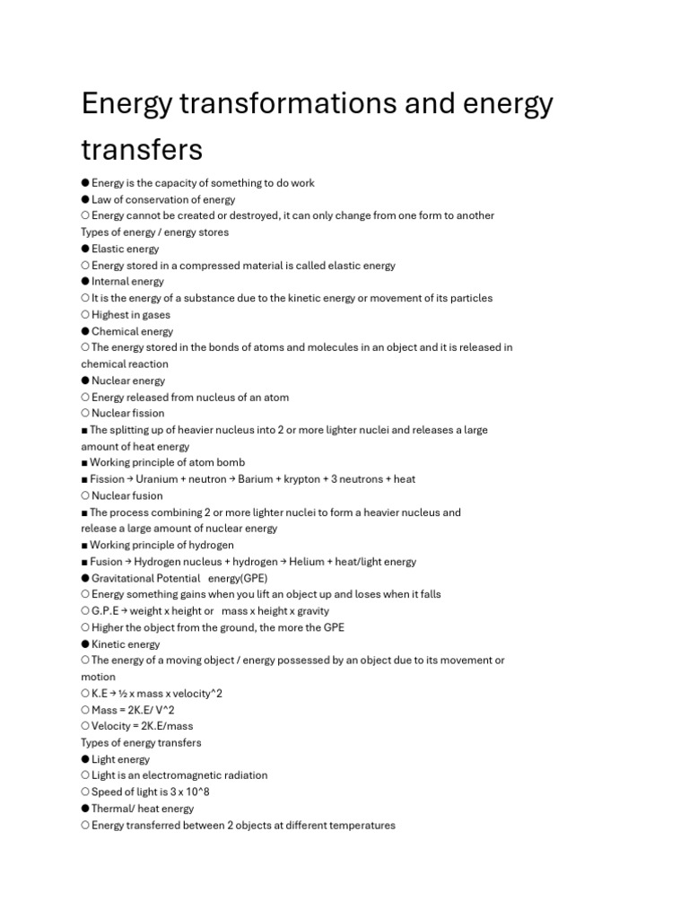 Understanding Energy Transformations | PDF | Nuclear Physics | Atomic ...