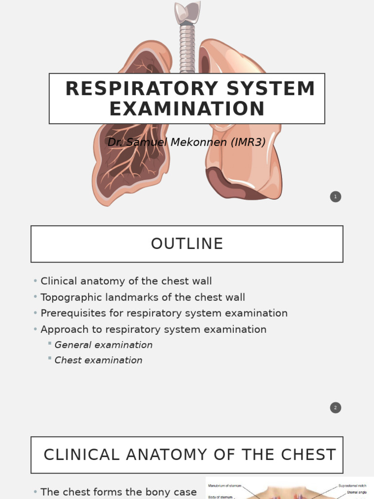 Respiratory System Examination For Pre Clinical | PDF | Thorax ...