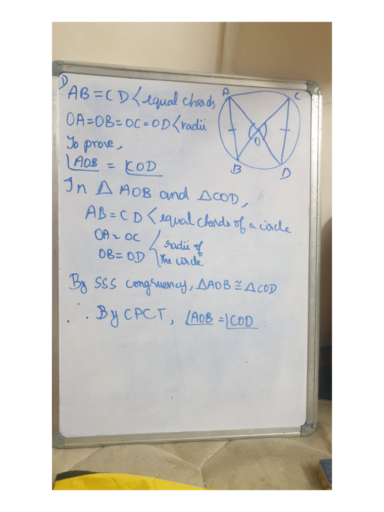 ch-9 Circles Theorems Proof Class 9 | PDF