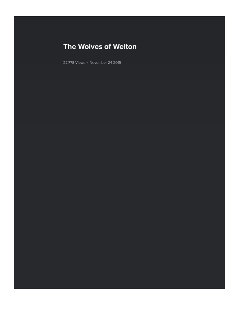 The Wolves of Welton - Imgur | PDF