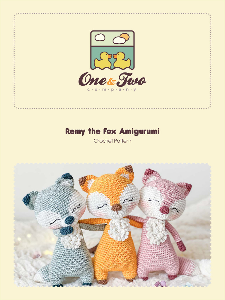 Remy Fox Amigurumi Crochet Pattern English | PDF | Social Science