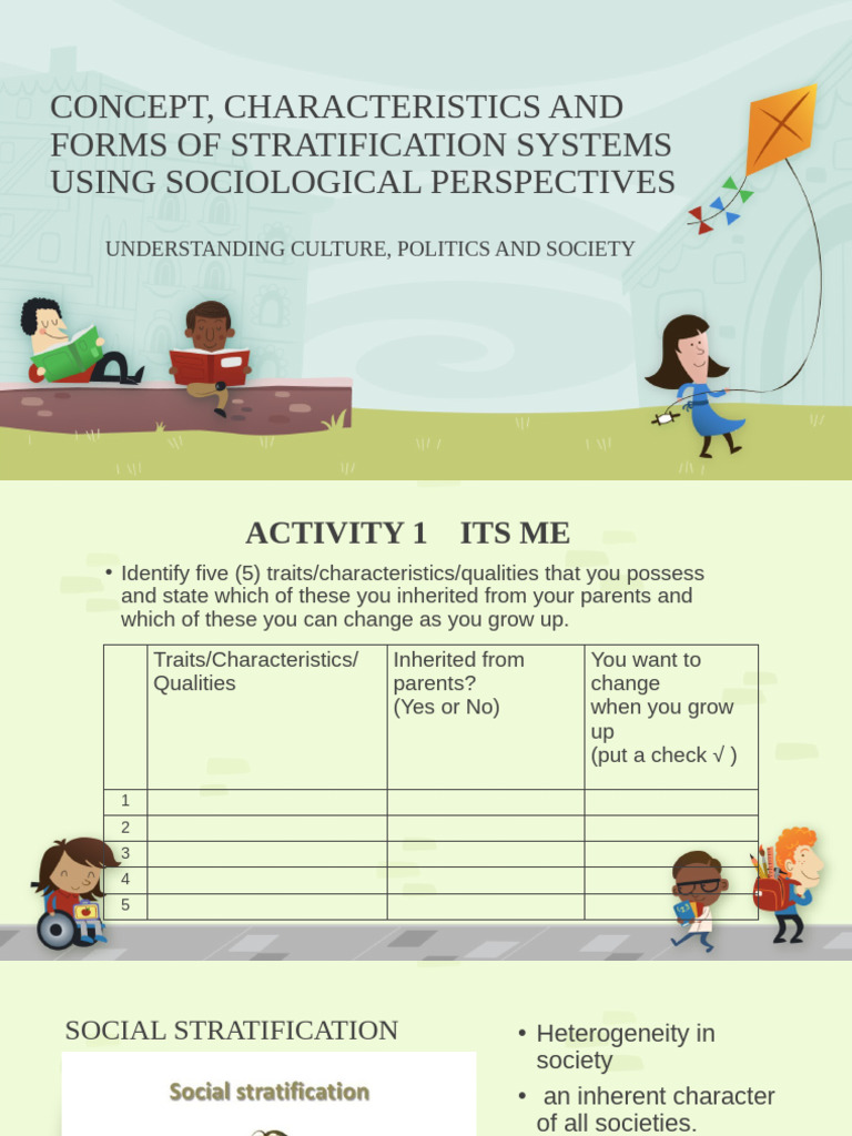 Concept Characteristics and Forms of Stratification Systems Using ...