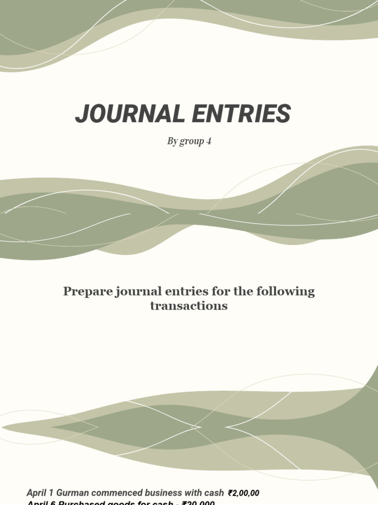journal entries | PDF