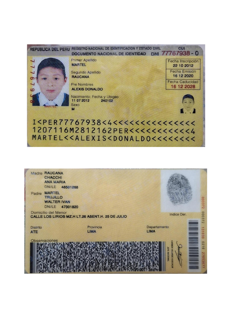 Docymentos de Alexis Dni-2 | PDF