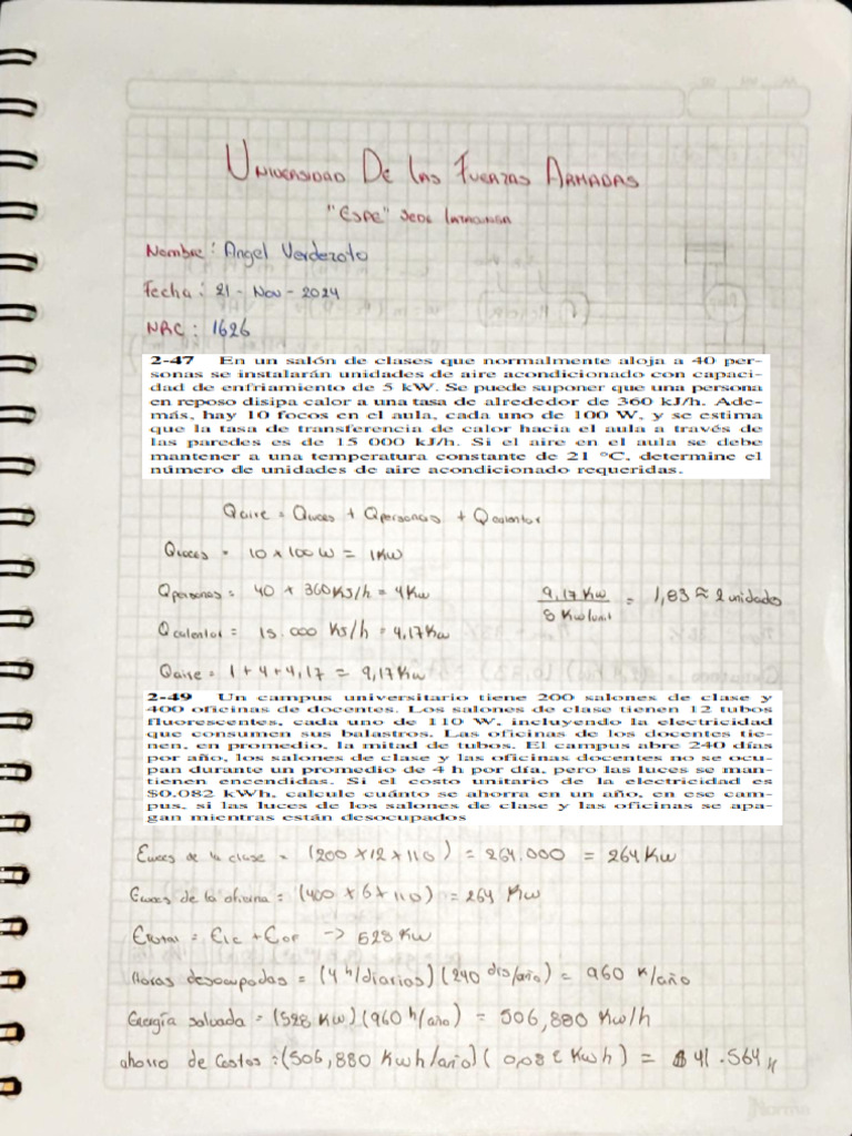 Verdezoto Tarea 4 Termo | PDF