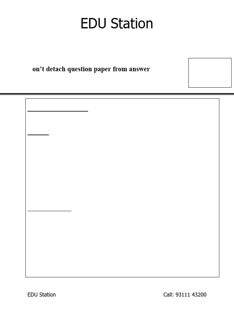 EDU Station Test Instructions and Format | PDF