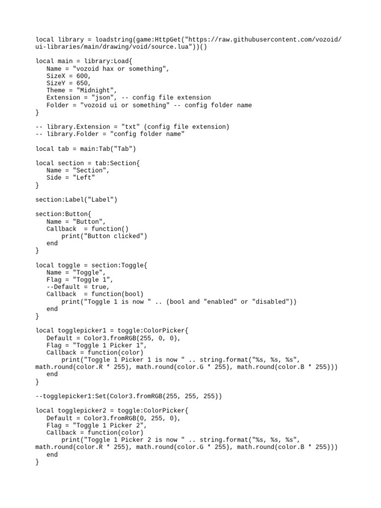Roblox UI Library Script Guide | PDF | Computing Platforms | Computing