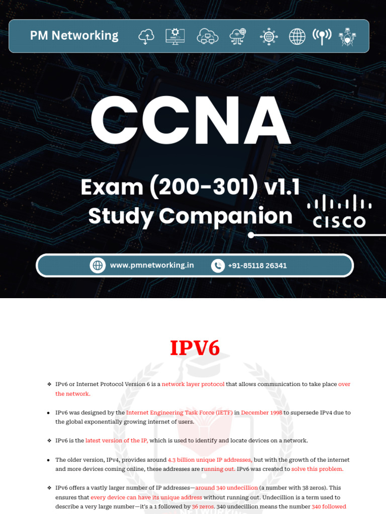 CCNA IPv6 Study Guide | PDF | Ip Address | I Pv6