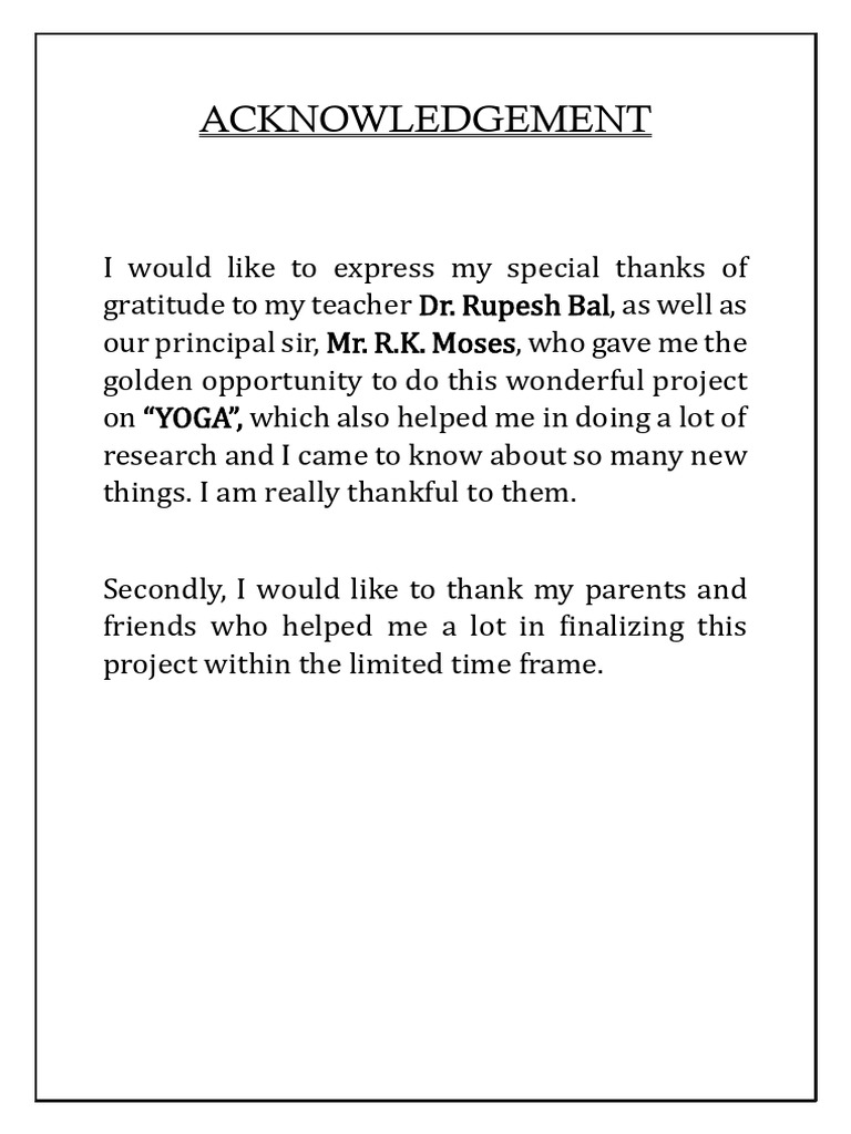 Acknowledgement | PDF