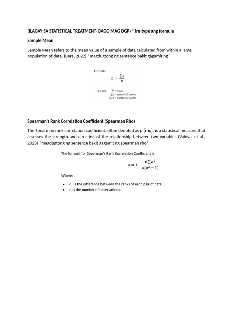 Spearman Rho Spearman Rho Spearman Rho | PDF | Spearman's Rank ...